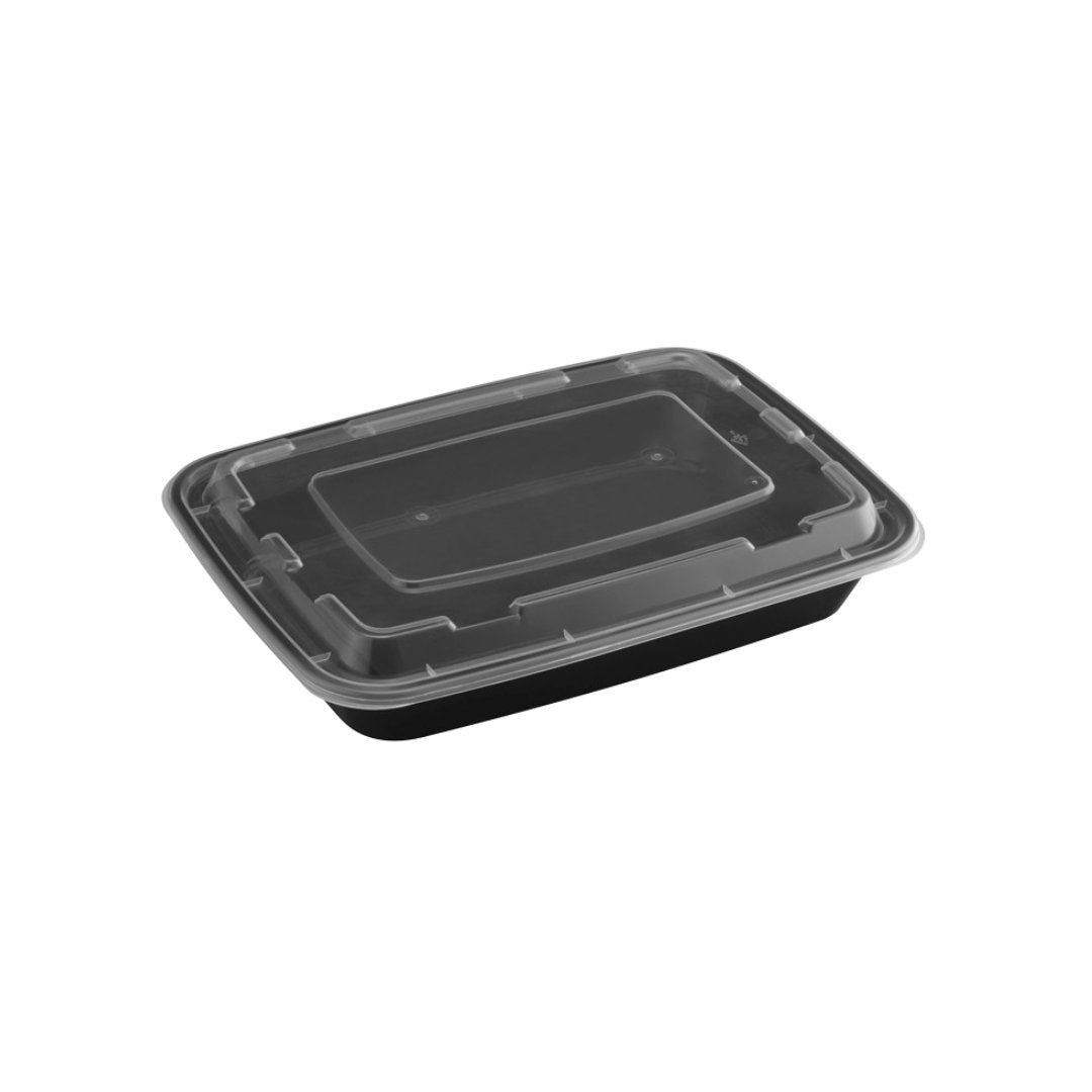 58oz Rectangular Microwaveable Container with Lid, 150 Sets – Feast Source