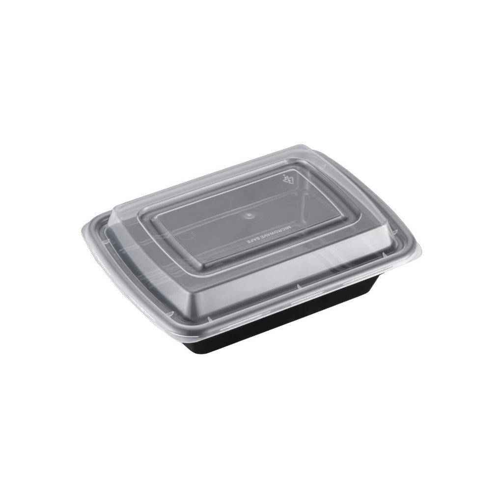 12oz Shallow Microwaveable Rectangular Container with Lid, 150 Sets – Feast Source